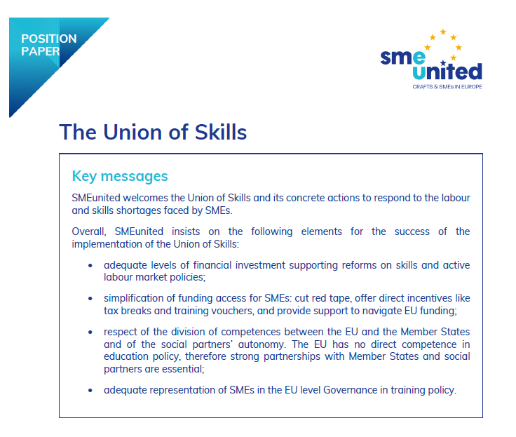 The Union of Skills | SMEunited